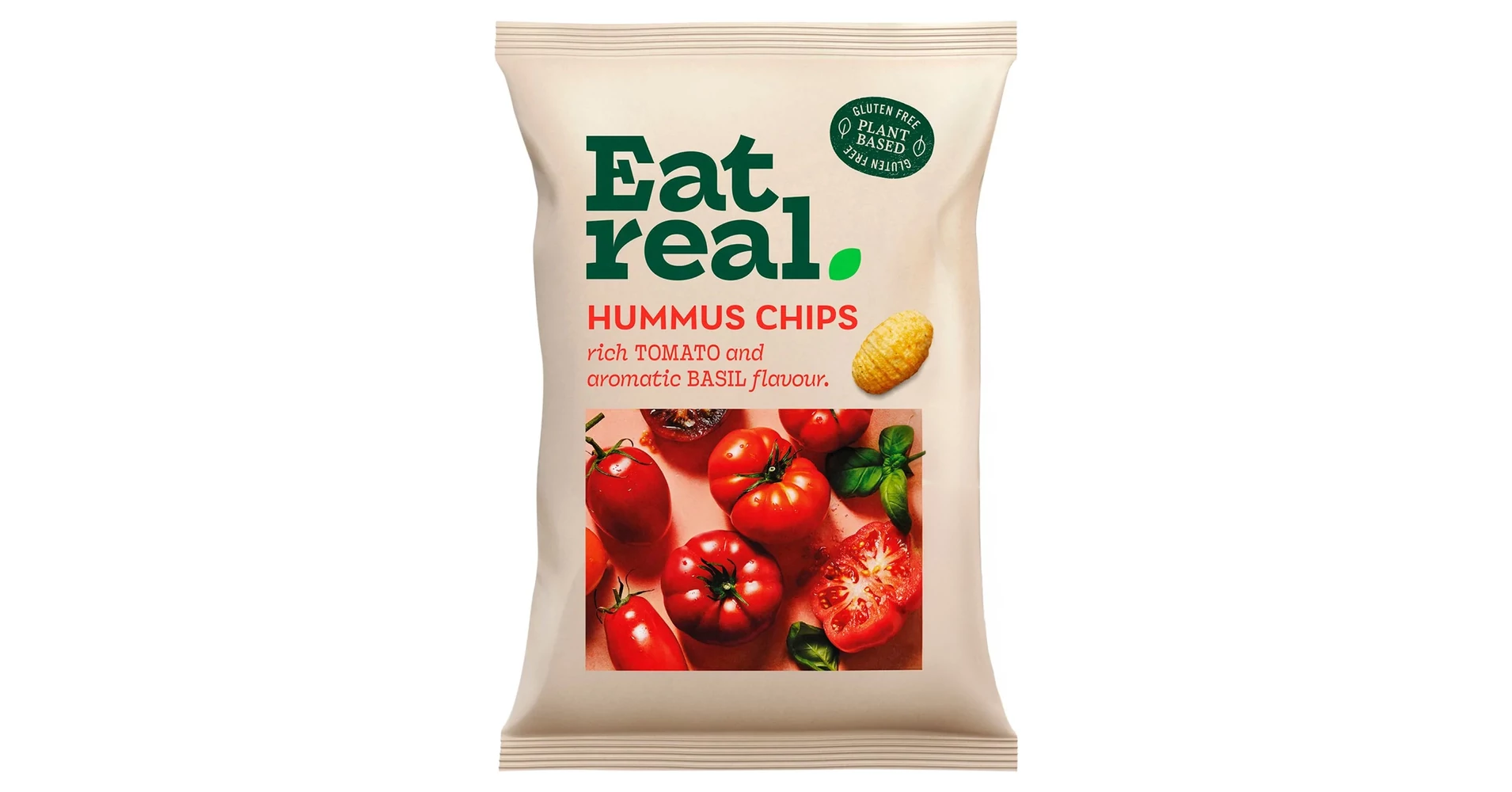 Eat real hummus chips - Paradicsomaos bazsalikomos ízű 45g (gluténmentes)